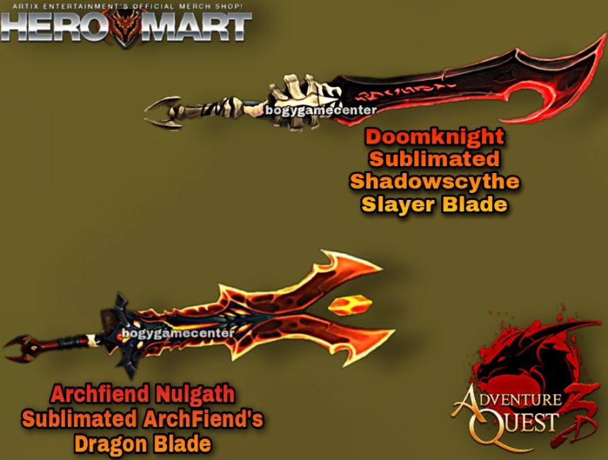 AQ3D – Doomknight ShadowScythe Slayer and ArchFiend Dragon Blade ...