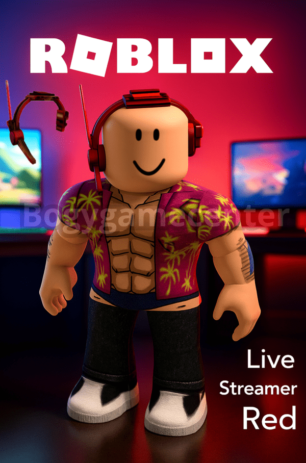 Roblox – Live Streamer Red (Hat) (Normal Rated) (Series 4 Bloxtuber Toy ...